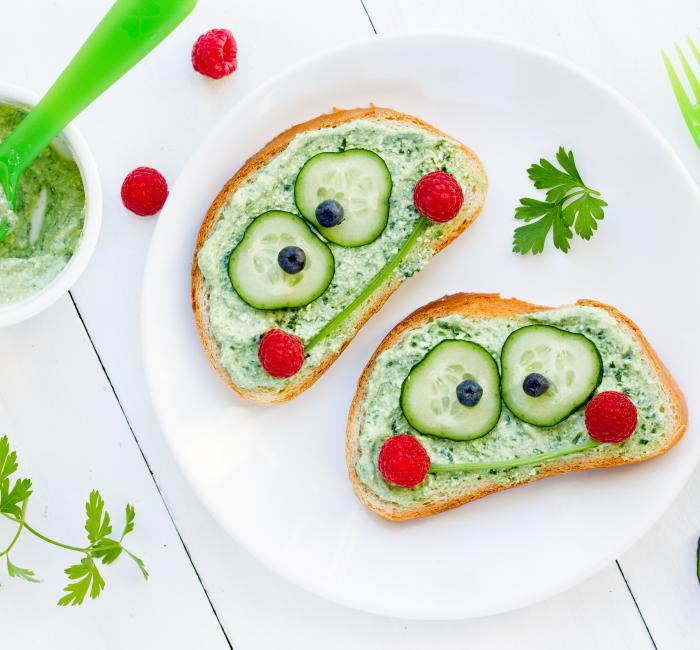 Make your own kids cucumber spread sandwich | Veggies First